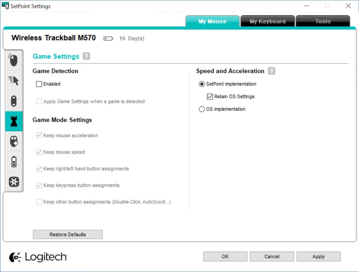 What does logitech setpoint do - ndstashok